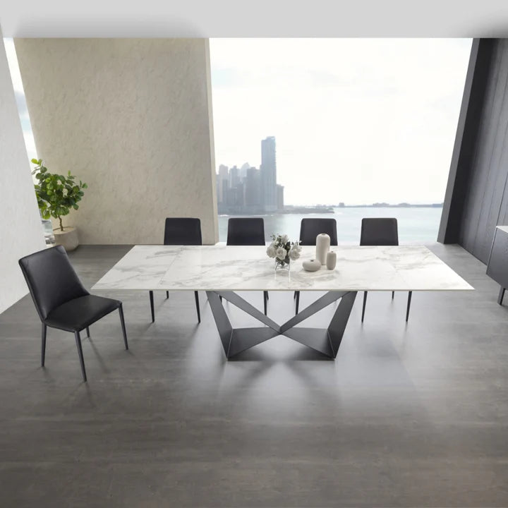 How a Compact and Extendable Ceramic Dining Table Adapts to Space ...